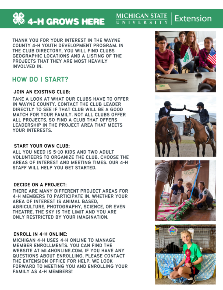 Wayne County Club Directory - Wayne County